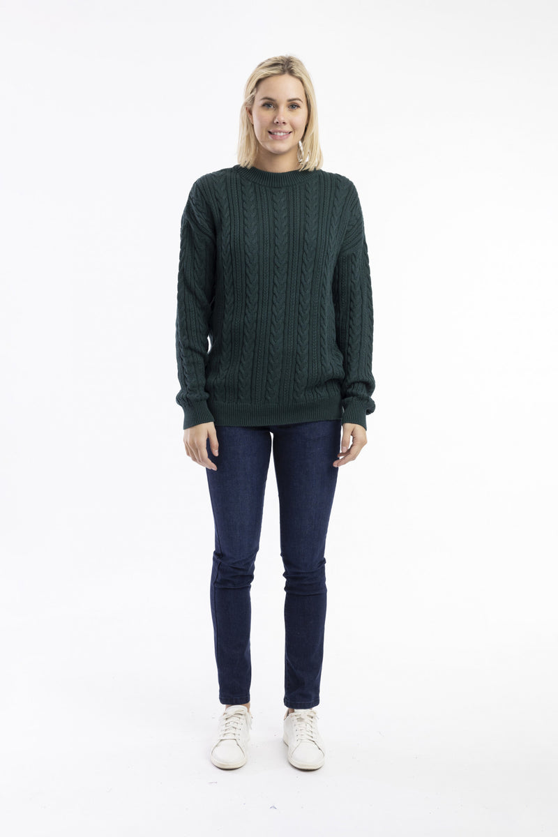 Orientique KNIT CABLE CREW NECK JUMPER – Burton's Clothing Co.