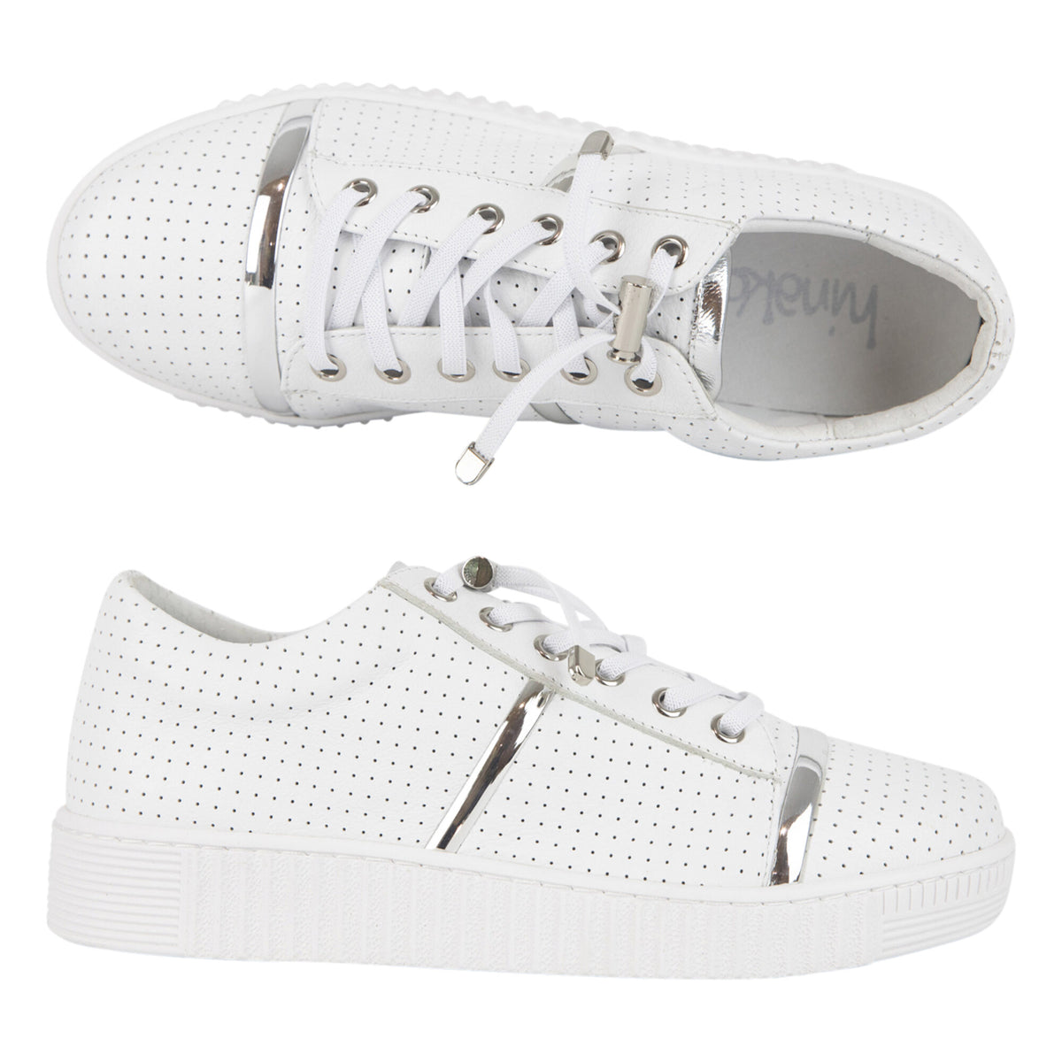 HINAKO|Remi – White/Silver – Burton's Clothing Co.