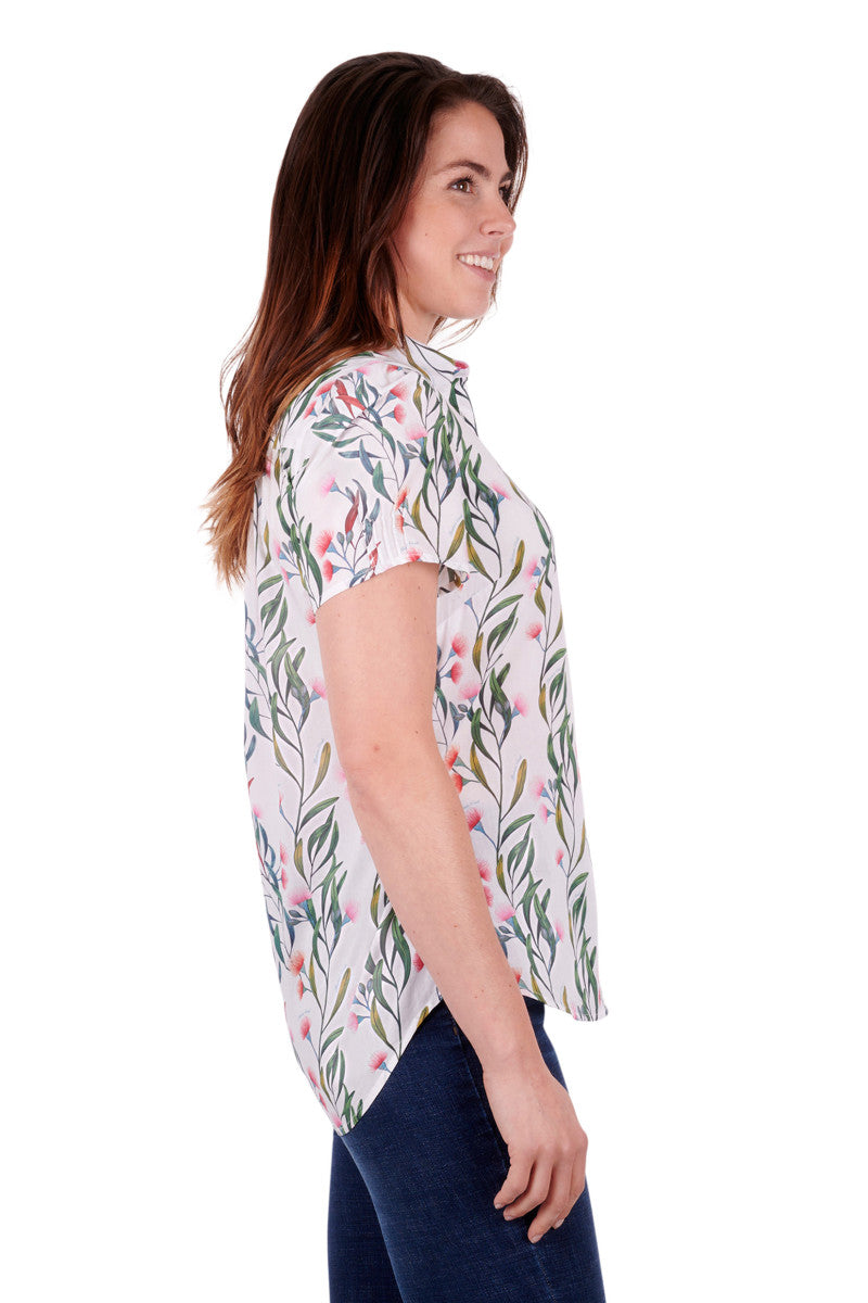 Katherine SS Shirt | White-Multi – Burton's Clothing Co.
