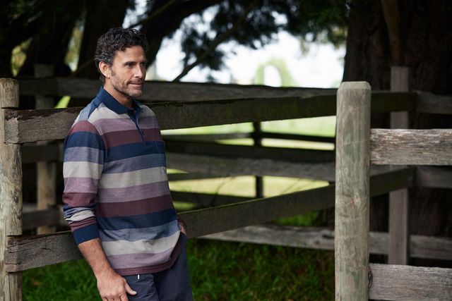 BREAKAWAY|MICRO PRIMA POLO | SEPIA – Burton's Clothing Co.