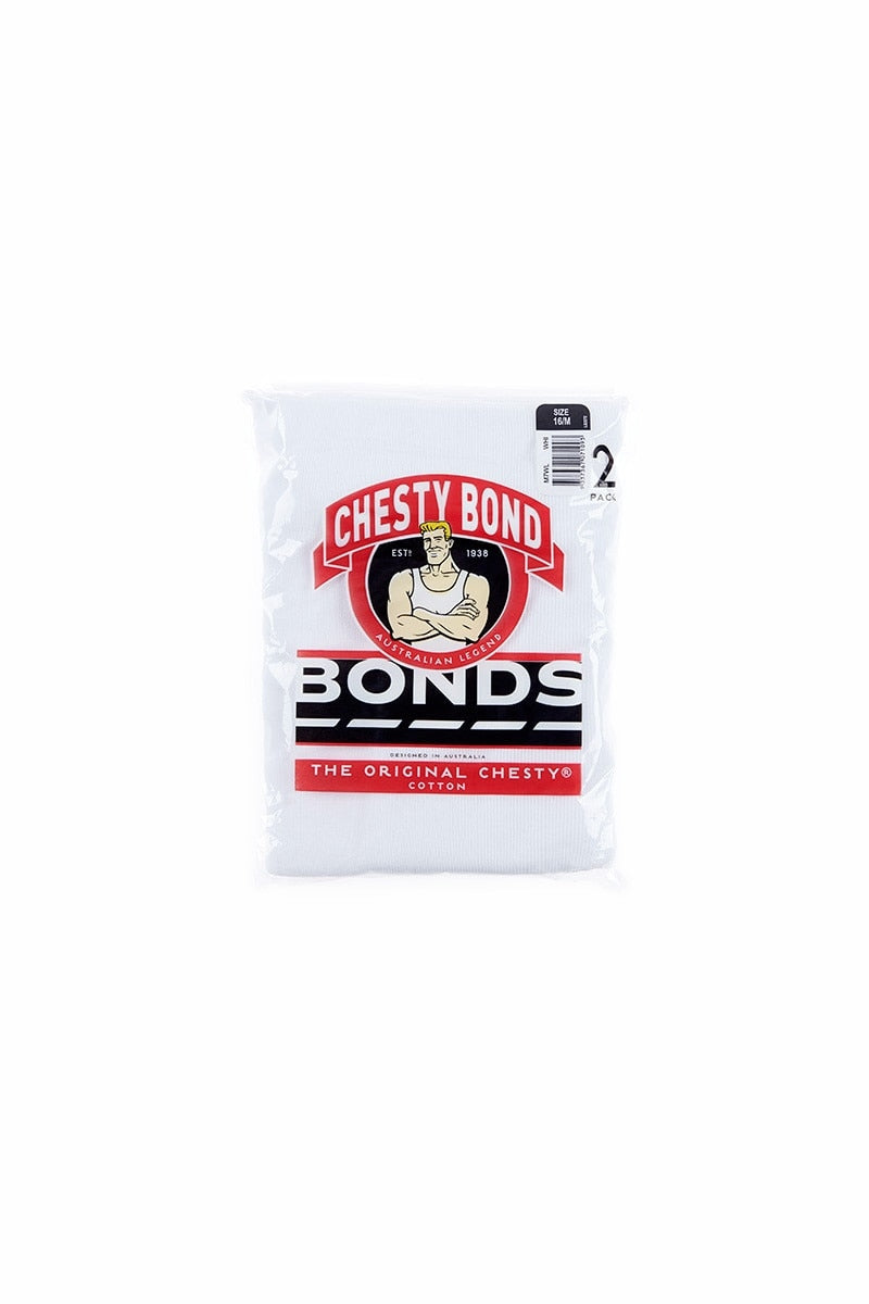 Bonds Chesty Bond Singlet | 2 pack | White – Burton's Clothing Co.