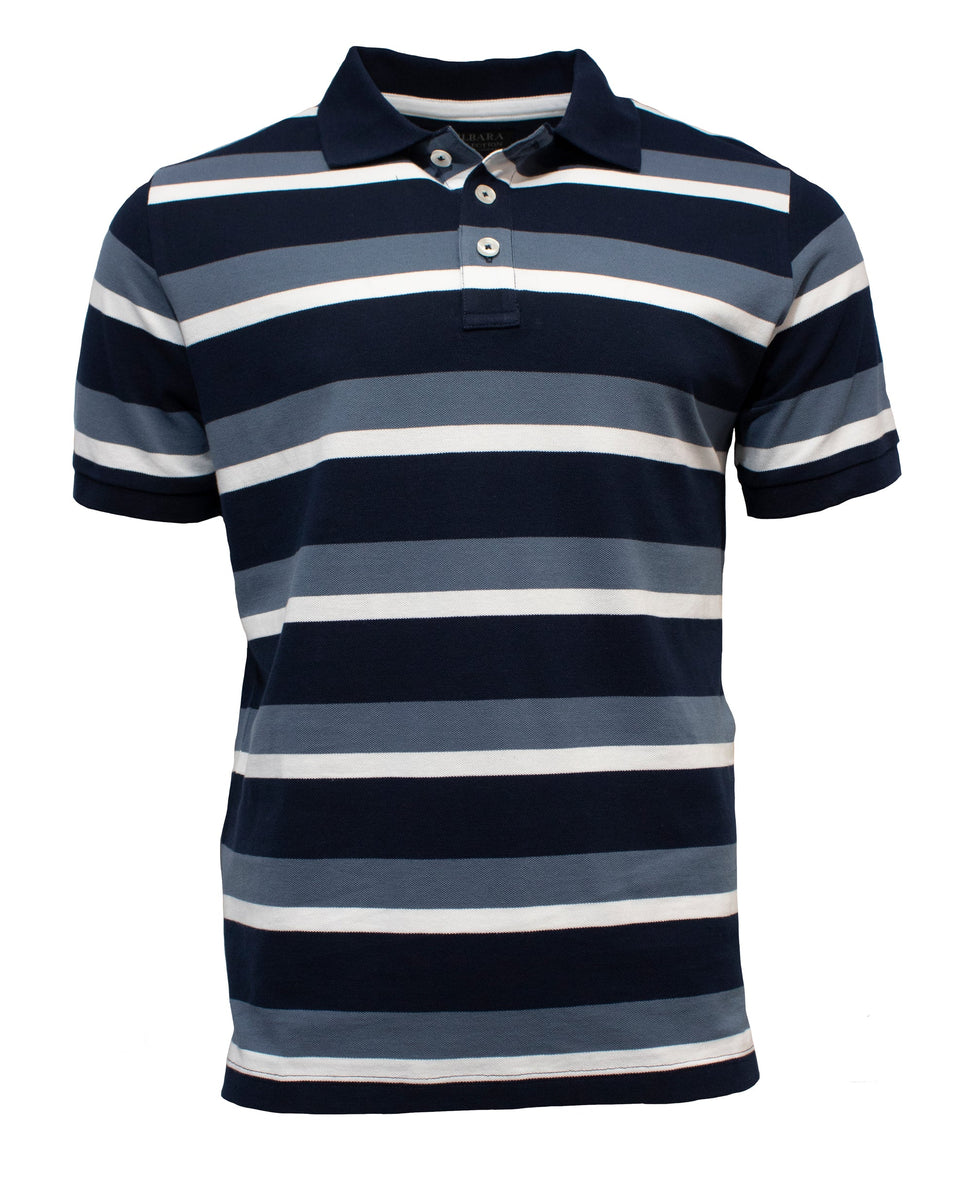 Pilbara Men's Polo | Teal-French Navy-White – Burton's Clothing Co.