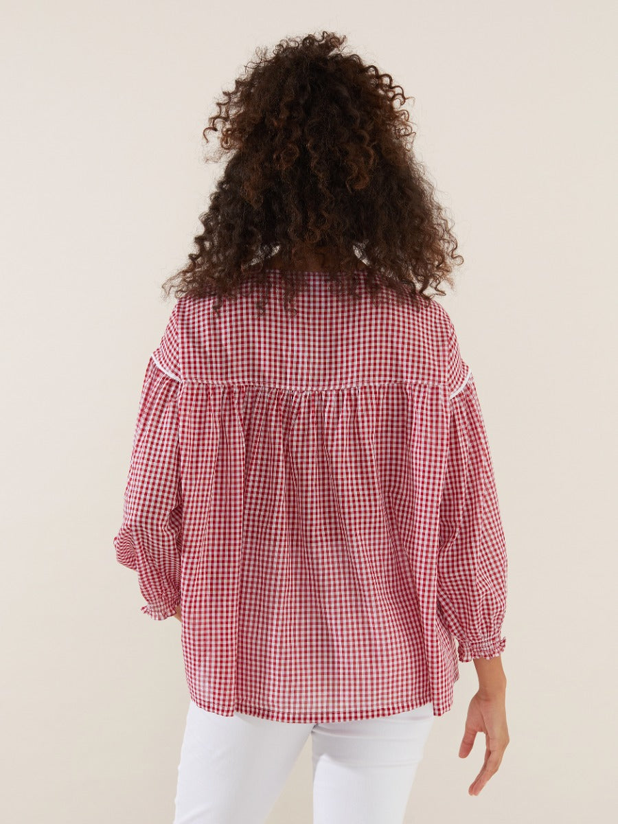 Fine Check Shirt Cardinal Red – Burton's Clothing Co.